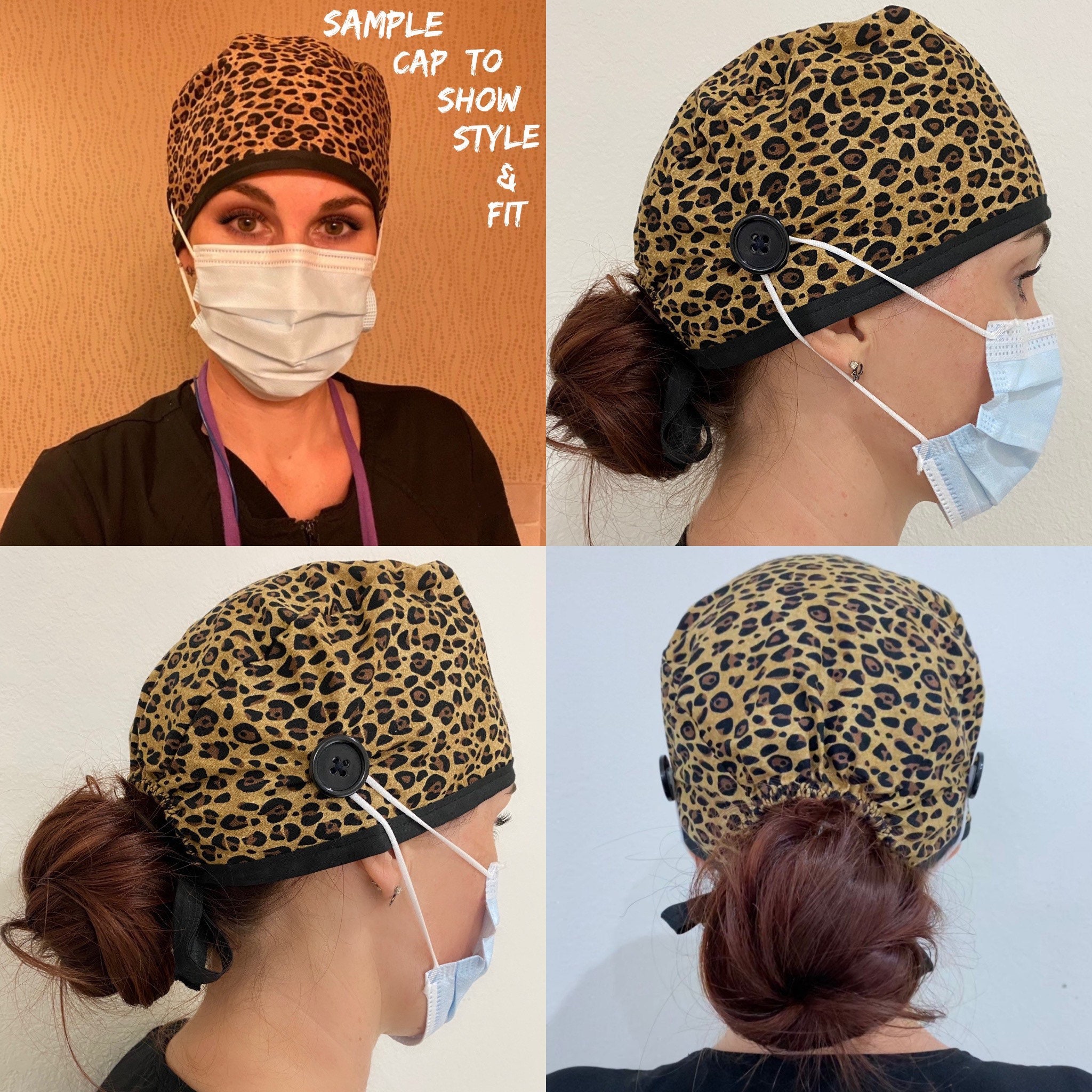 Pit Bull Surgical Scrub Cap W/ Buttons. Satin Lining Optional. | Etsy