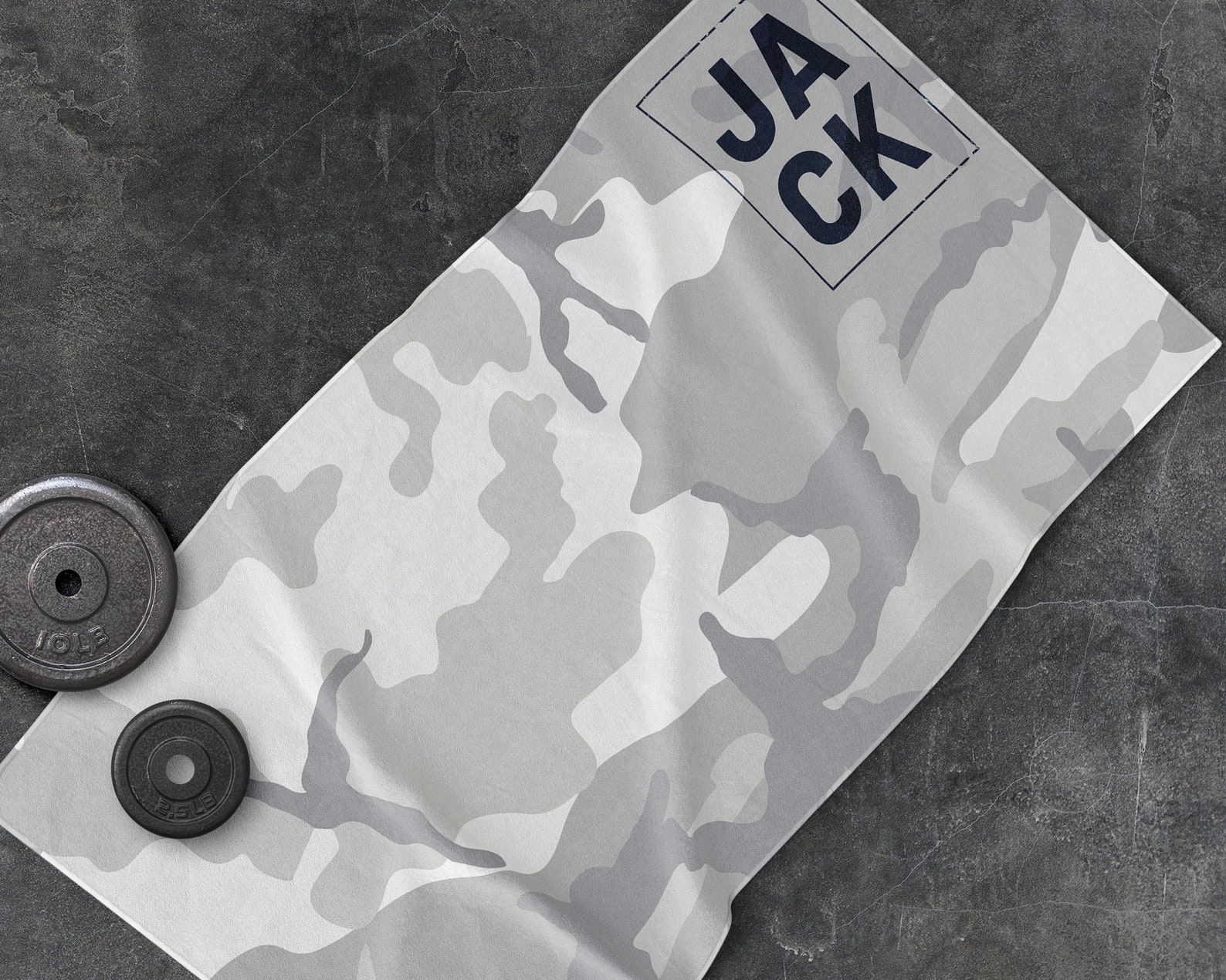 Camo Workout Towel ~personalised Training Towel ~customised Sports Gym ...