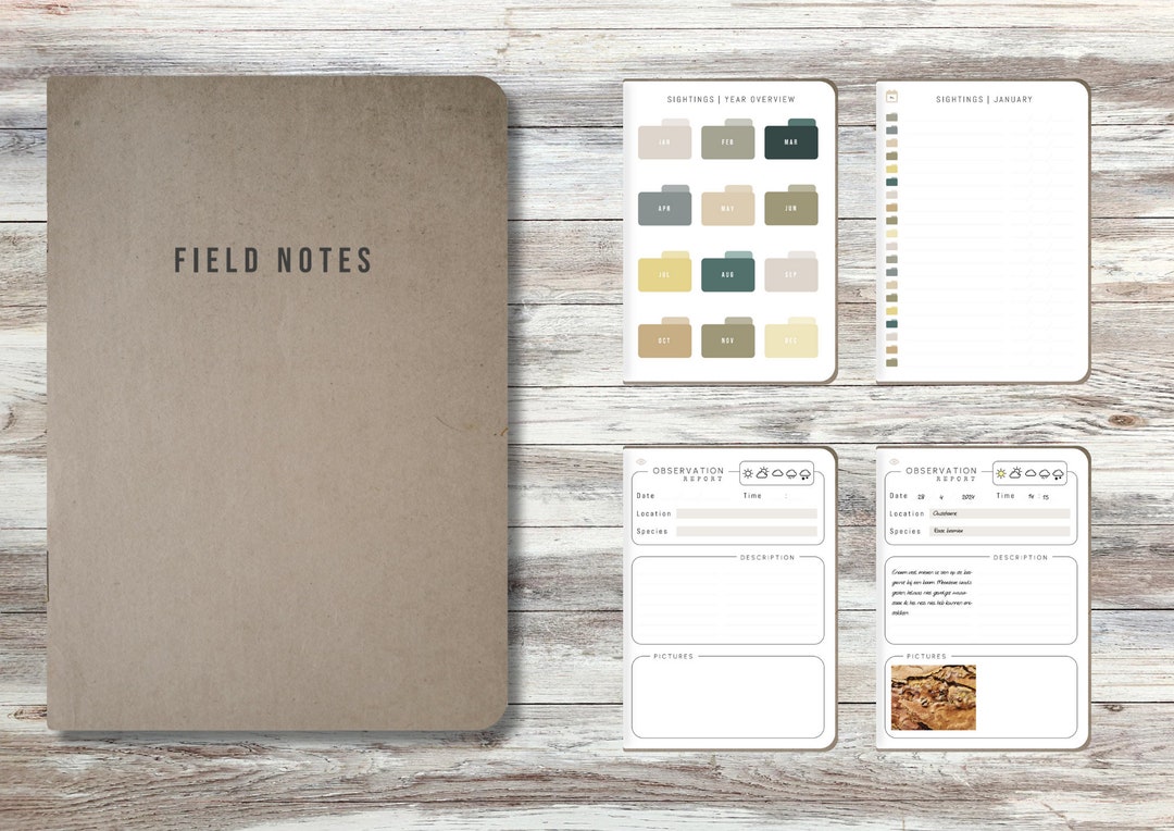 Digital Field Notes Journal - Etsy