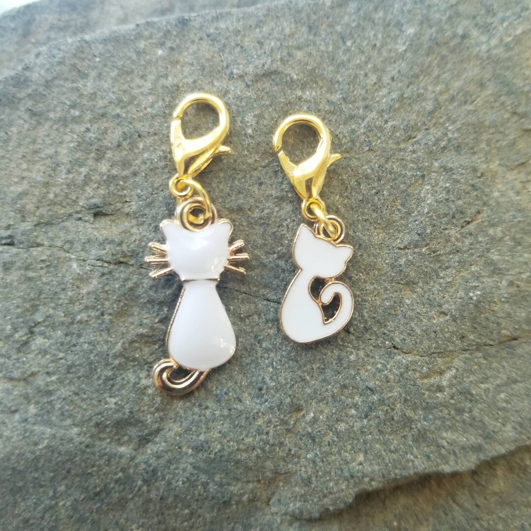 Marcadores de puntada de gato, Charms De pulsera de gato, Marcadores de ...