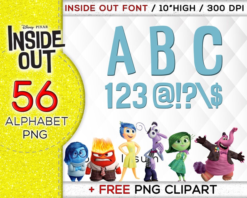 Inside Out Alphabet Inside Out Clipart Inside Out Font - Etsy Ireland