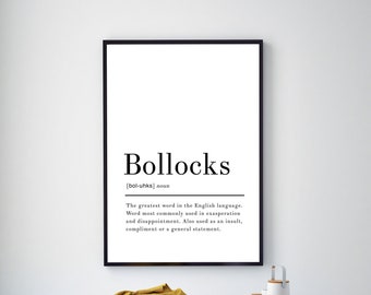 Bollocks Definition - Etsy