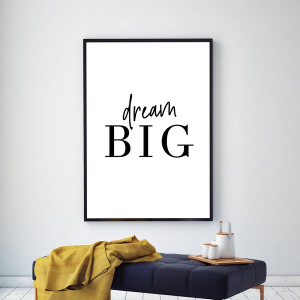 Dream Big Poster - Etsy UK