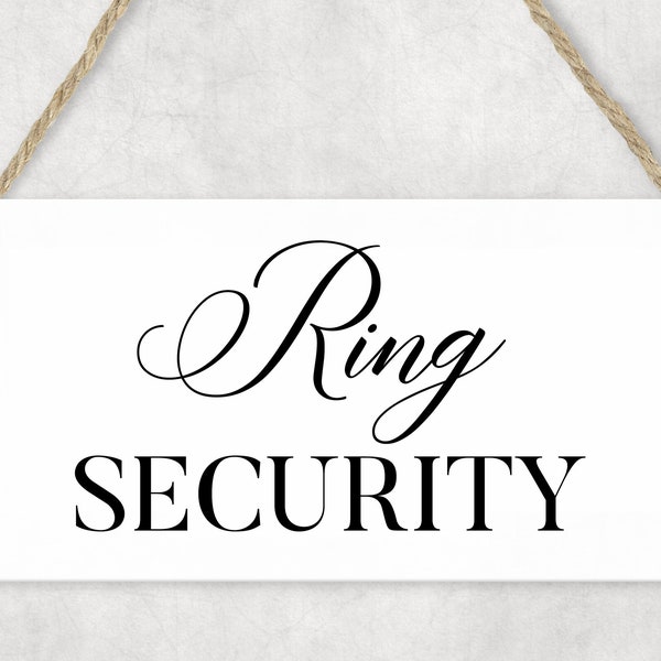 Ring Security Sign - Etsy