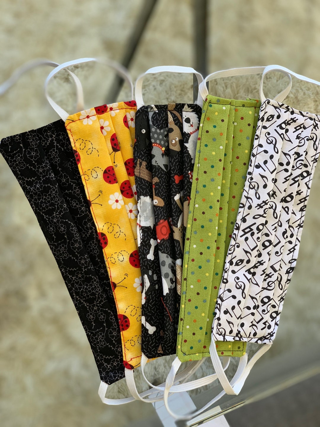 High Quality 100% Cotton Fabric Face Masks, Handmade in USA, Washable ...