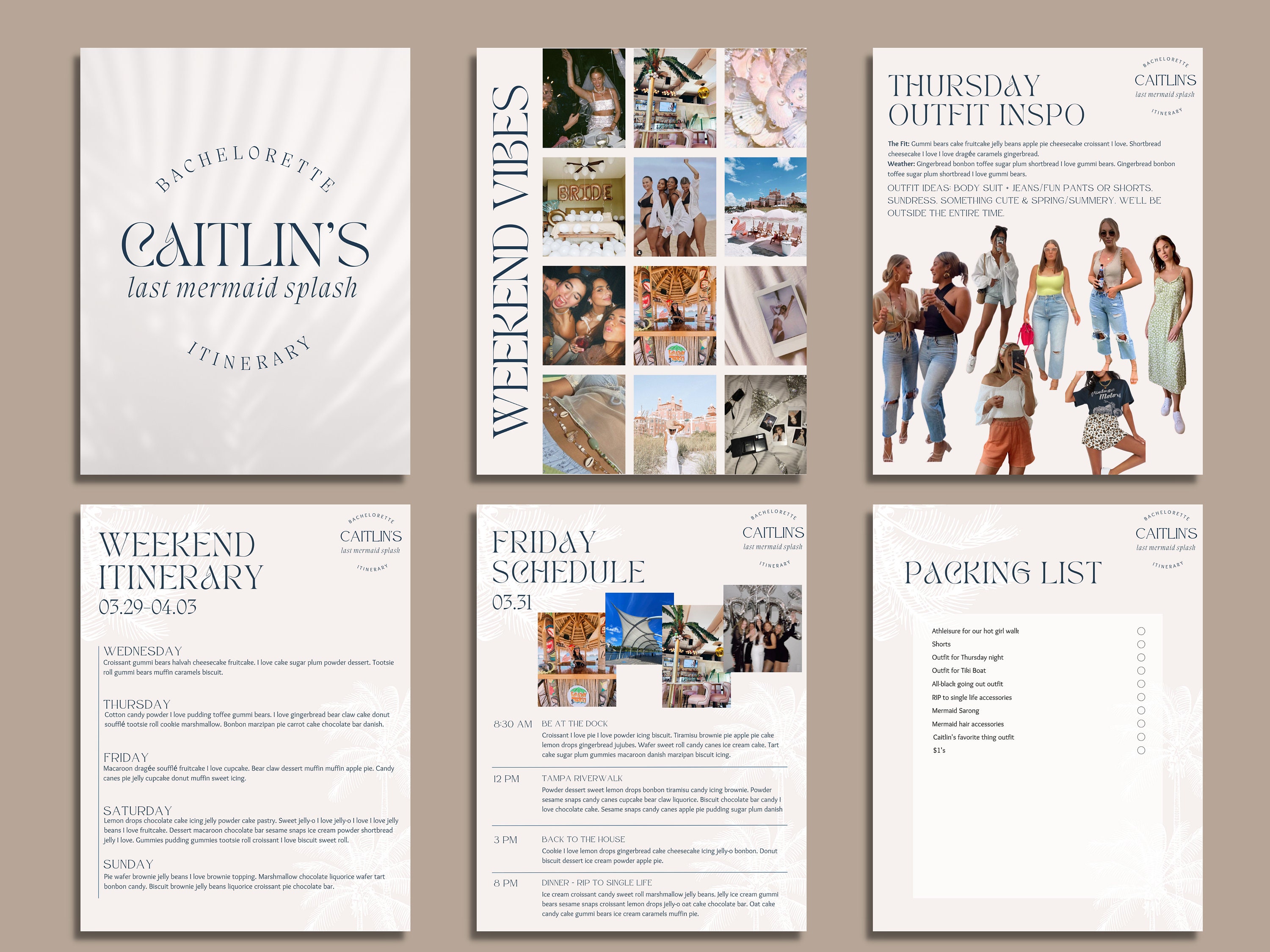 Bachelorette Party Itinerary Template Canva Bachelorette Party Template ...