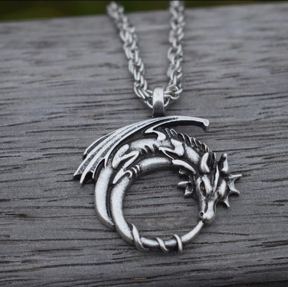 Siegfried and Fafnir Viking Pendant Sigurd and Fafnir Viking Necklace ...