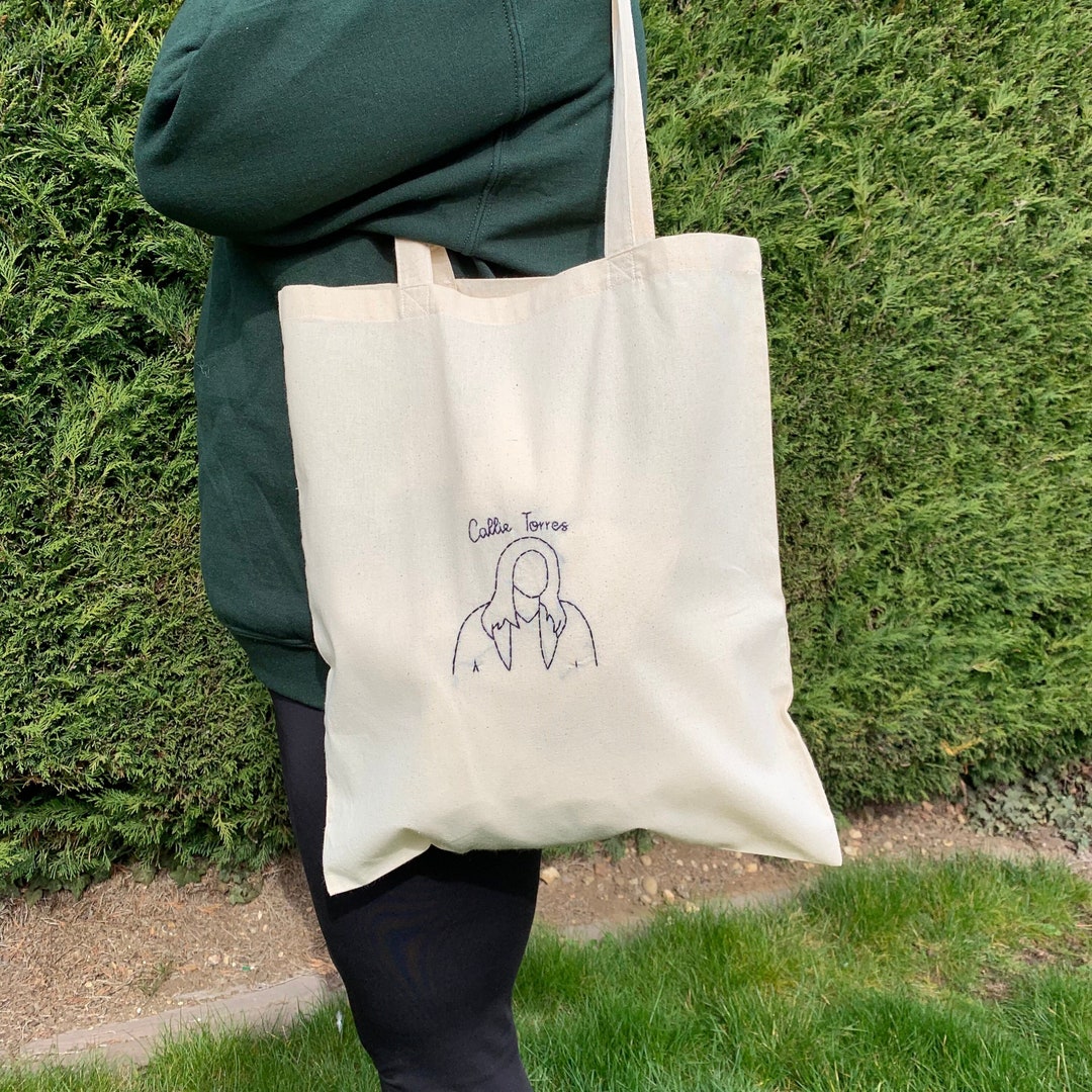 Greys Anatomy Callie Torres Outline Hand Embroidered Tote Bag, Greys ...