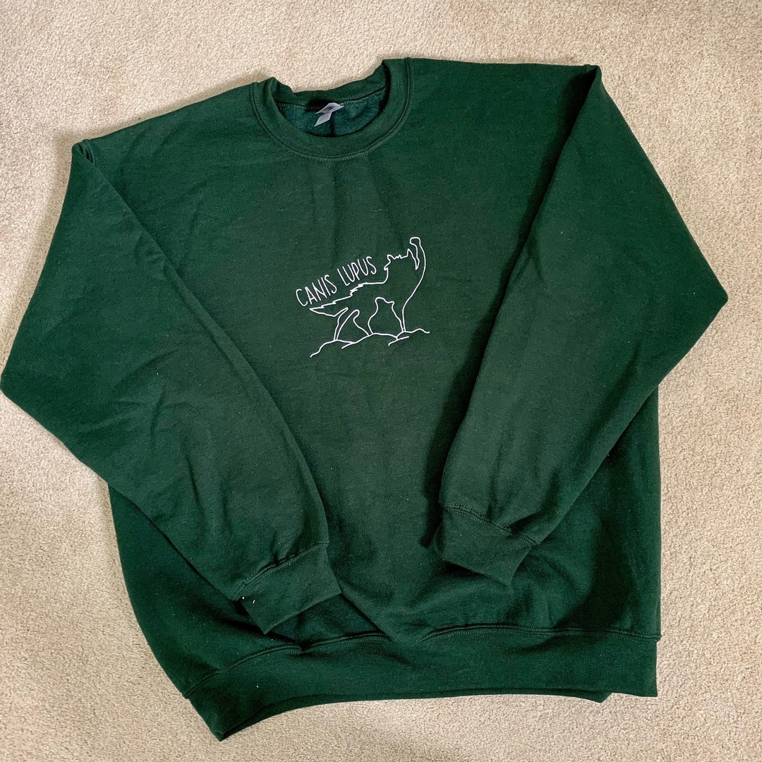 Fantastic Mr Fox Inspired Canis Lupus Embroidered Sweatshirt - Etsy