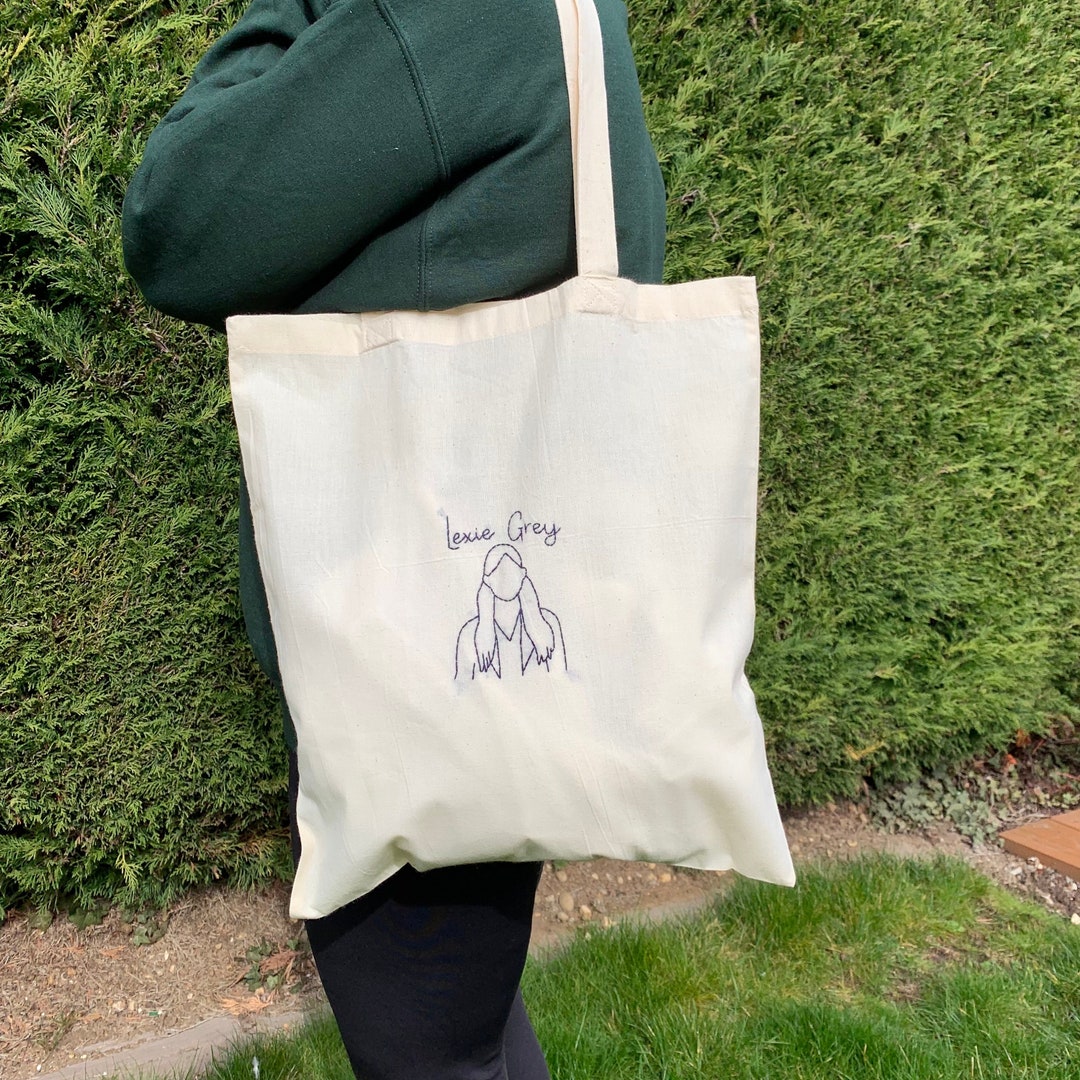 Grey's Anatomy Lexie Grey Outline Hand Embroidered Tote Bag, Greys ...