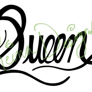 King and Queen SVG File, Cursive Letters, Cricut, Silhouette, Digital ...