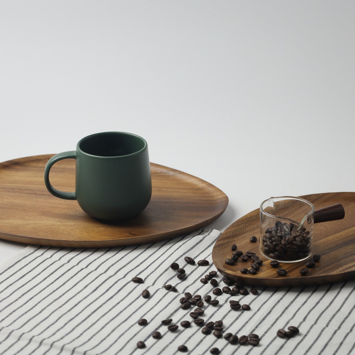 Handmade Wooden Large Trays Set, Acacia Wood Serving Tray, Coffee Table ...