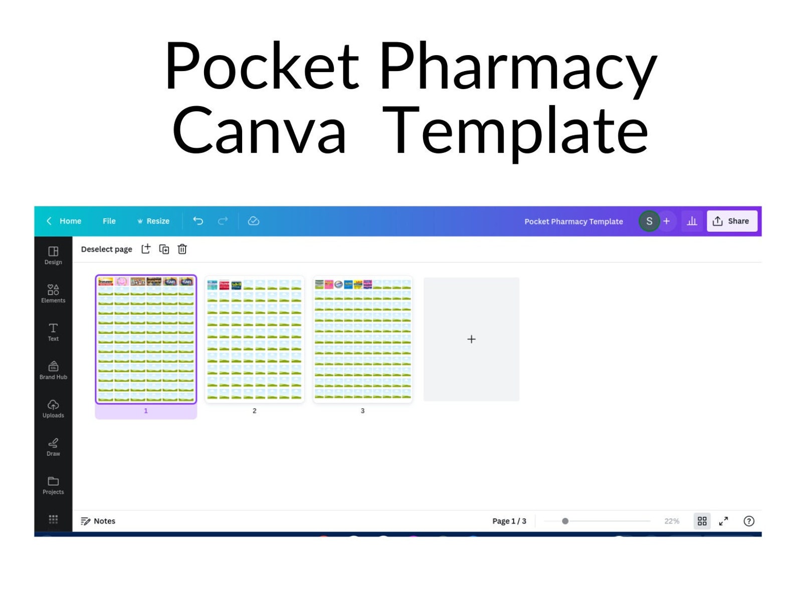 Printable Pocket Pharmacy Canva Template Labels - Etsy