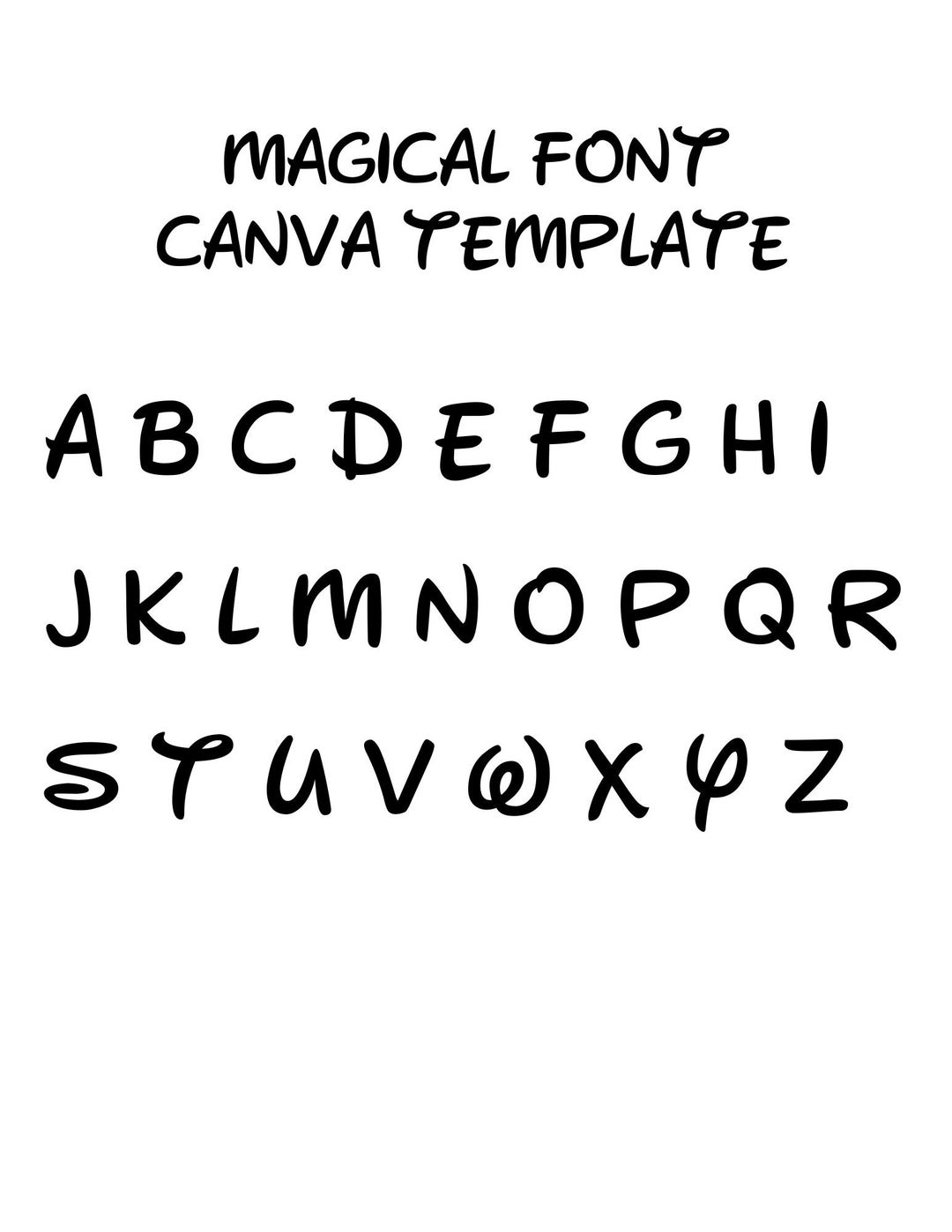 Magical Font Canva Template - Etsy
