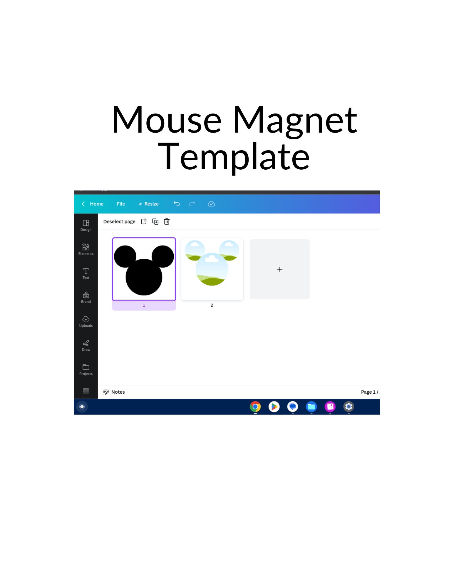 Mouse Magnet Canva Template - Etsy