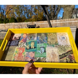 Custom Rolling Tray, Wood, Picture Tray, Aesthetic Room Decor, Stoner ...