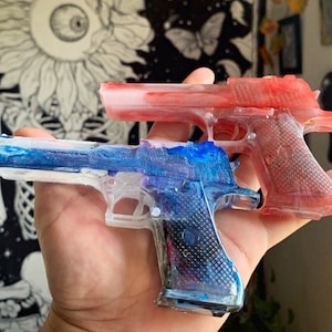 Resin Pistols, Custom Guns, Room Decor, Grunge, Aesthetic, Gun Gifts ...