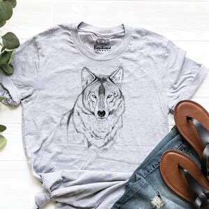Wolf Graphic Shirt, Wolf Design Shirt, Wolf Shirt, Family Shirts, Wolf ...