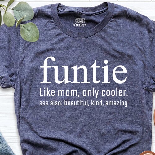 Funtie Definition Shirt Fun Auntie Funny Aunt Gift Mauve Peach - Etsy