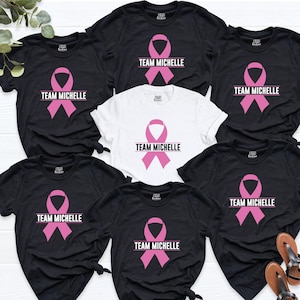 Custom Breast Cancer Support Team Shirts, Pink Ribbon Tshirt ...