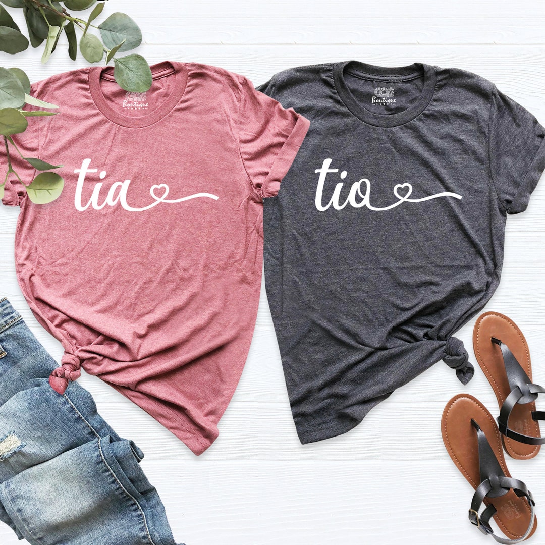 Tia Shirt, Tio Shirt, Aunt Shirt, Uncle Shirt, Announcement Pregnancy ...
