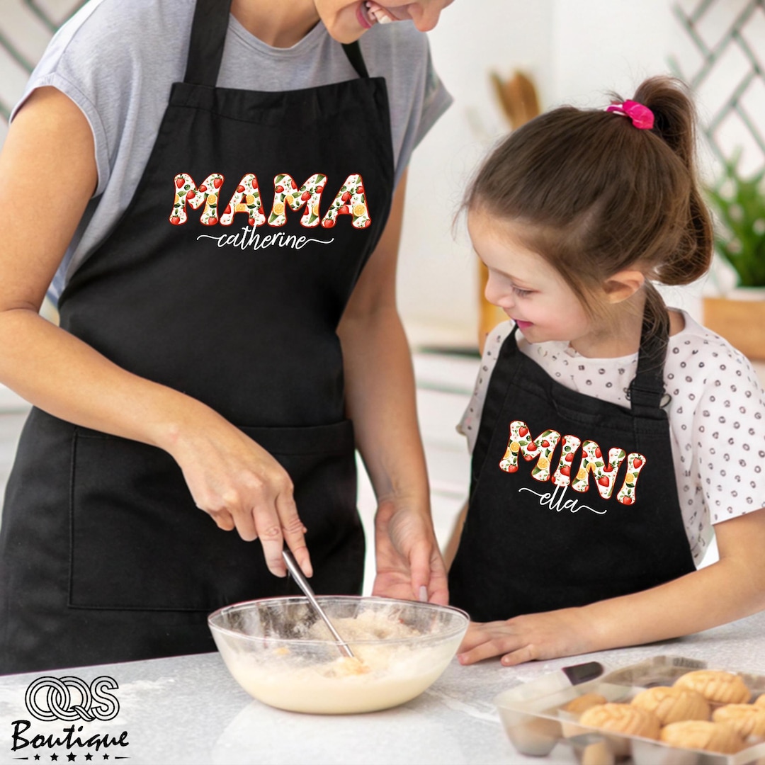 Matching Mama Mini Aprons, Personalized Mom and Daughter Apron, Custom ...
