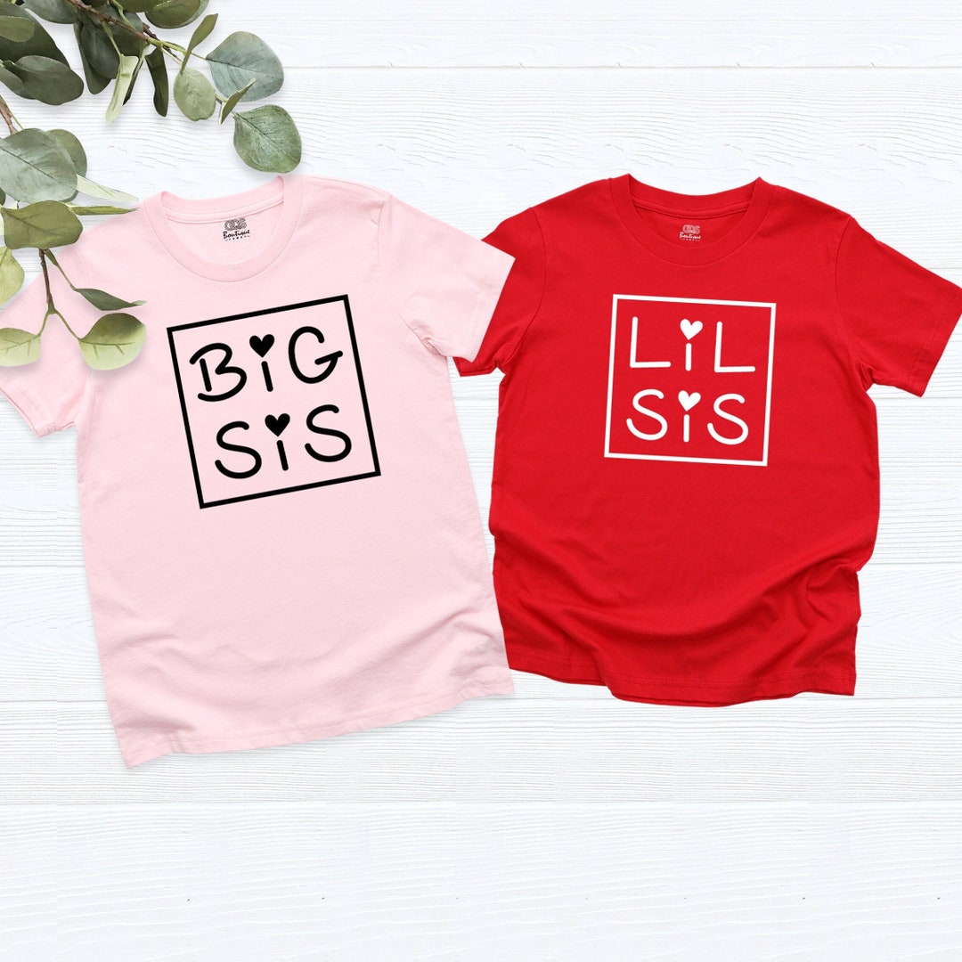 Big Sis Lit Sis Shirt, Sibling T-shirts, Girls Outfit, Gift for Sisters ...