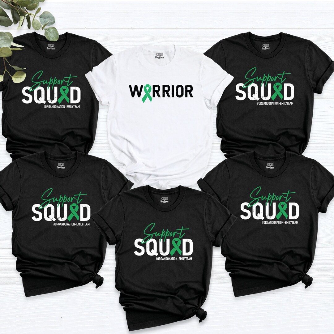 Support Squad Organ Donor Awareness Shirt, Personalized Donation Team ...