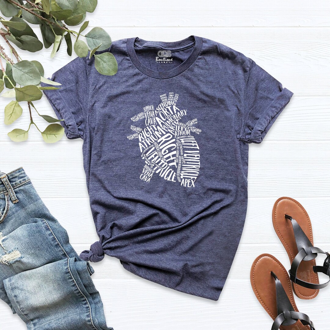 Heart Anatomy Shirt, Nursing School Shirt, Nursing Student Shirt ...
