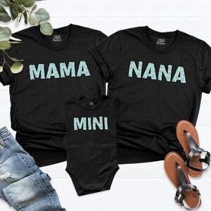 Floral Mama Nana Mini Matching Shirts Custom Family Tee, First Mothers ...