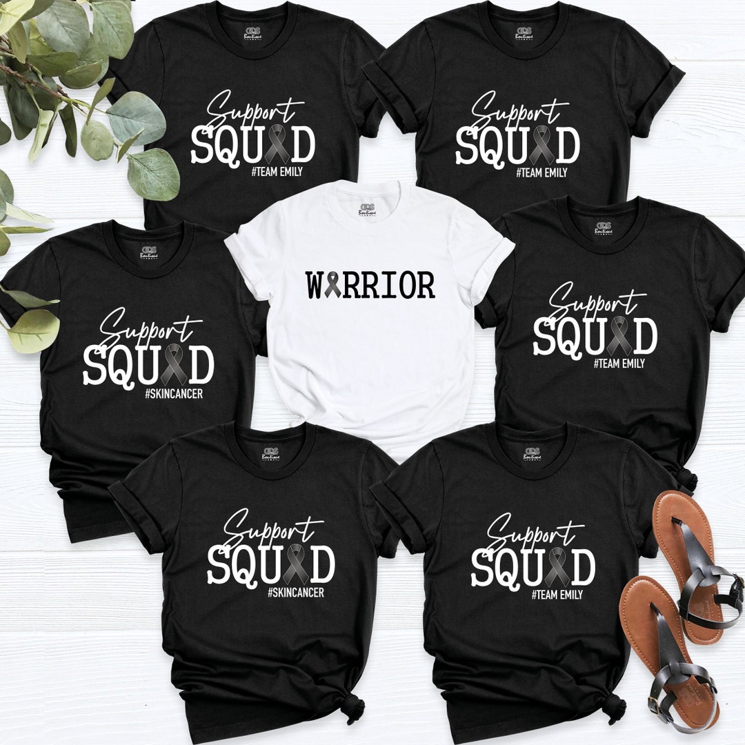 Support Squad Skin Cancer Shirt, Custom Team Cancer Shirt, Skin ...