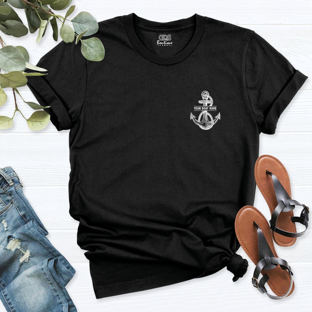 Custom Boat Shirt, Gift for Boat Owner, Personalized Boat Name Shirt ...