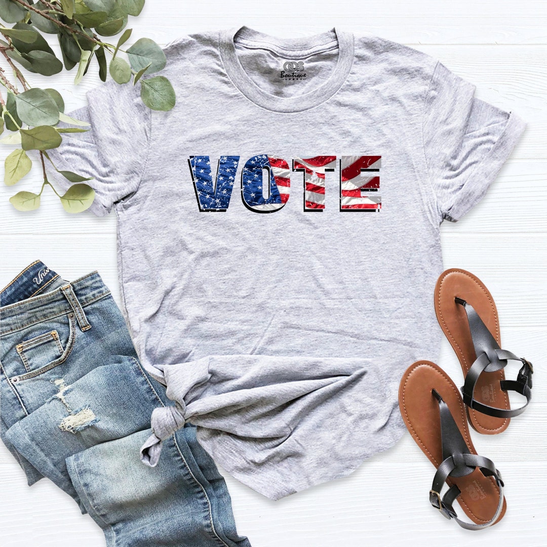Vote Usa Flag Shirt, US 2024 Election Day Tshirt, Patriotic Voter Shirt ...