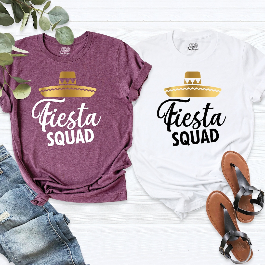Fiesta Squad Shirts, Tequila Shirt, Bachelorette Party Tee, Cinco De ...