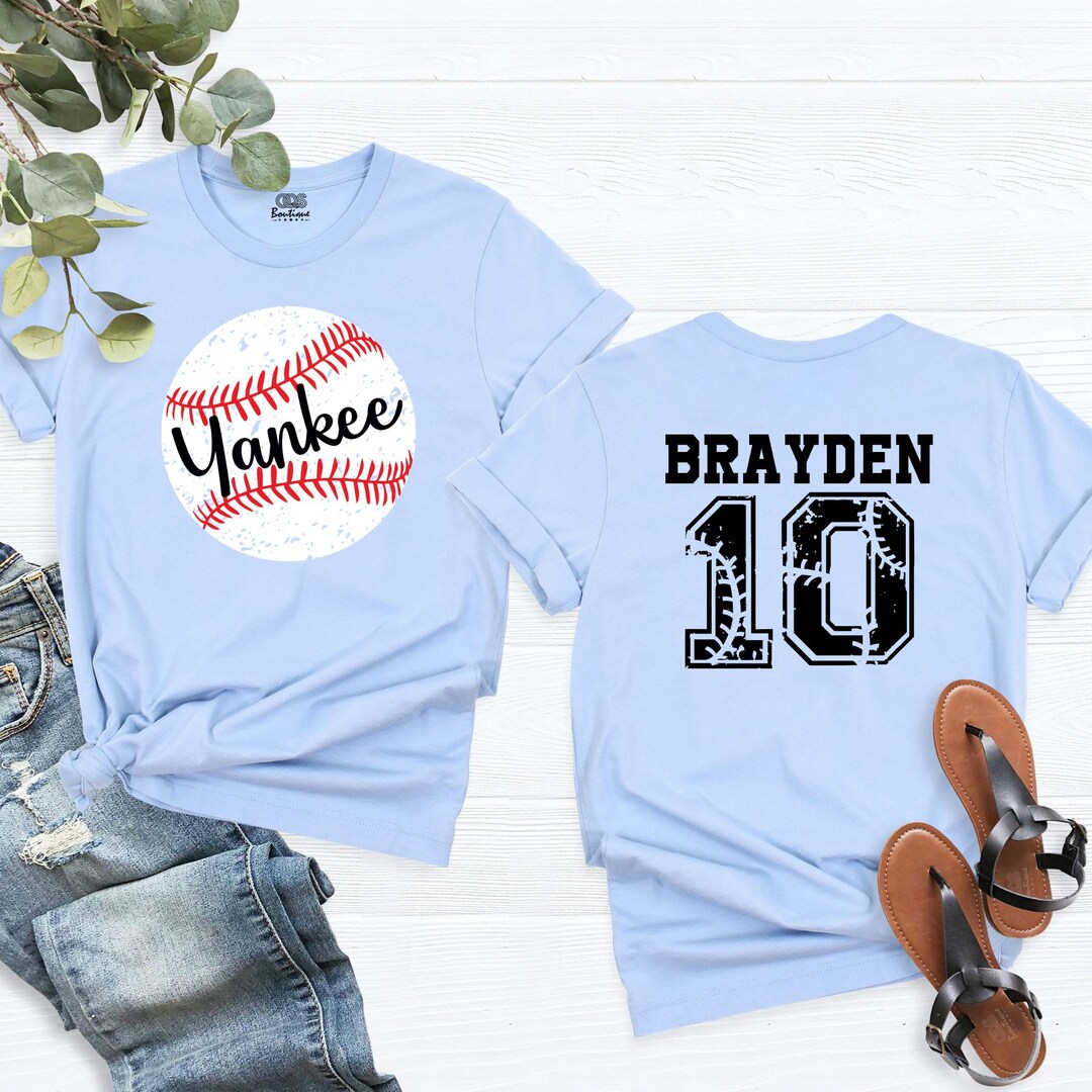Custom Baseball Shirt With Name and Number, Personalized Team Jersey ...