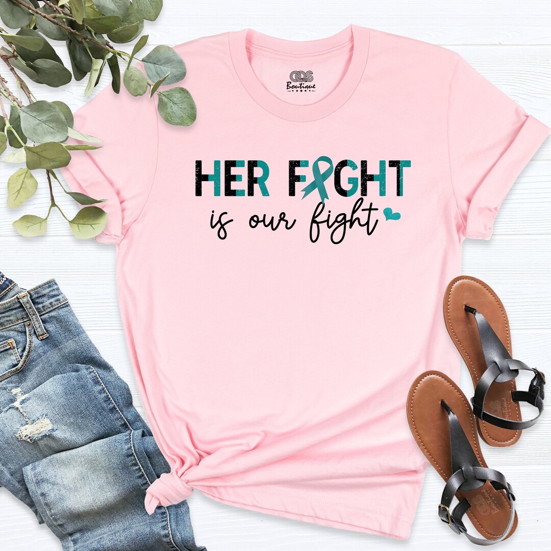 Cervical Cancer Awareness Shirt, Cervical Cancer Teal Ribbon Shirt ...