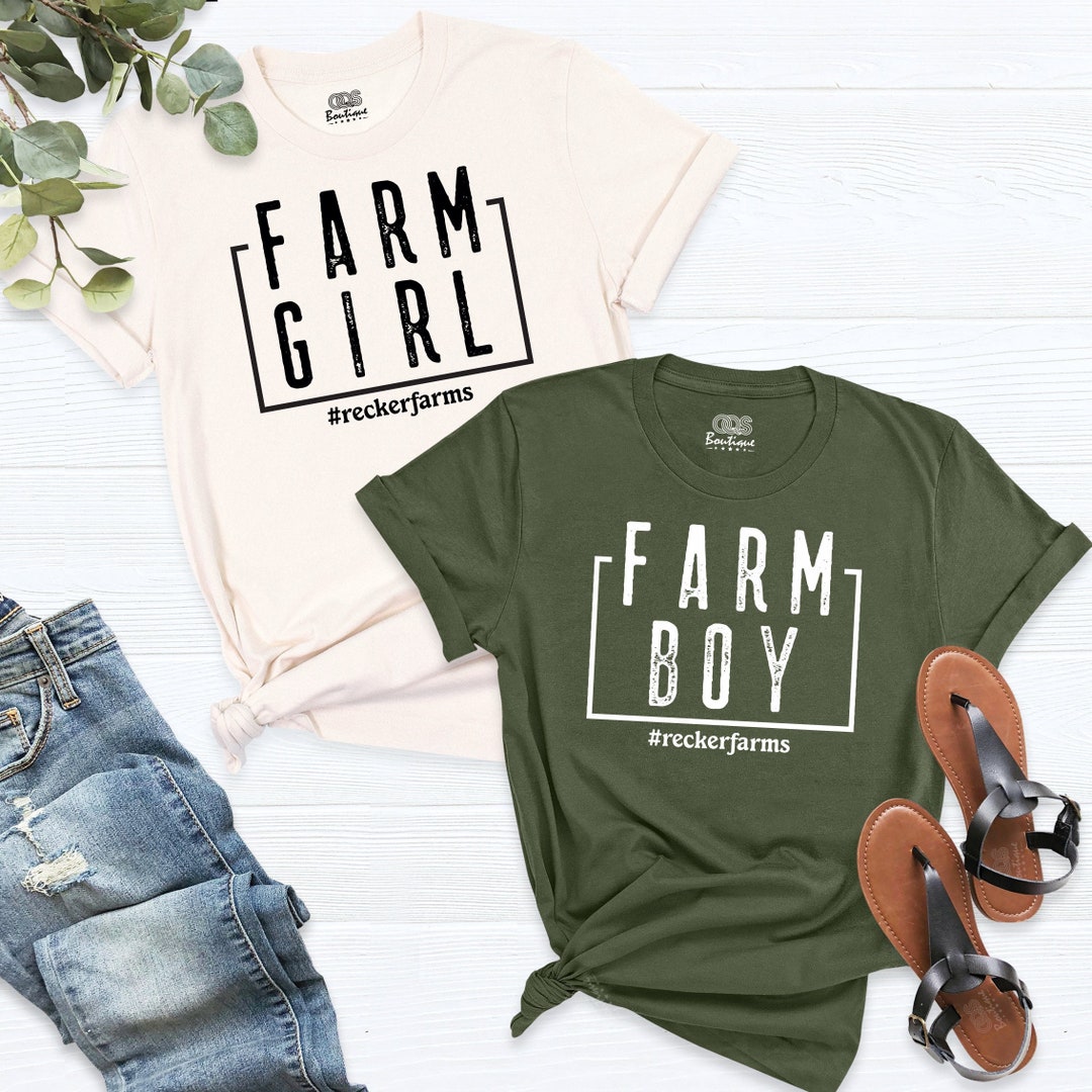 Custom Farm Shirt, Customizable Farm Name Shirt, Farm Shirts Boy, Farm ...