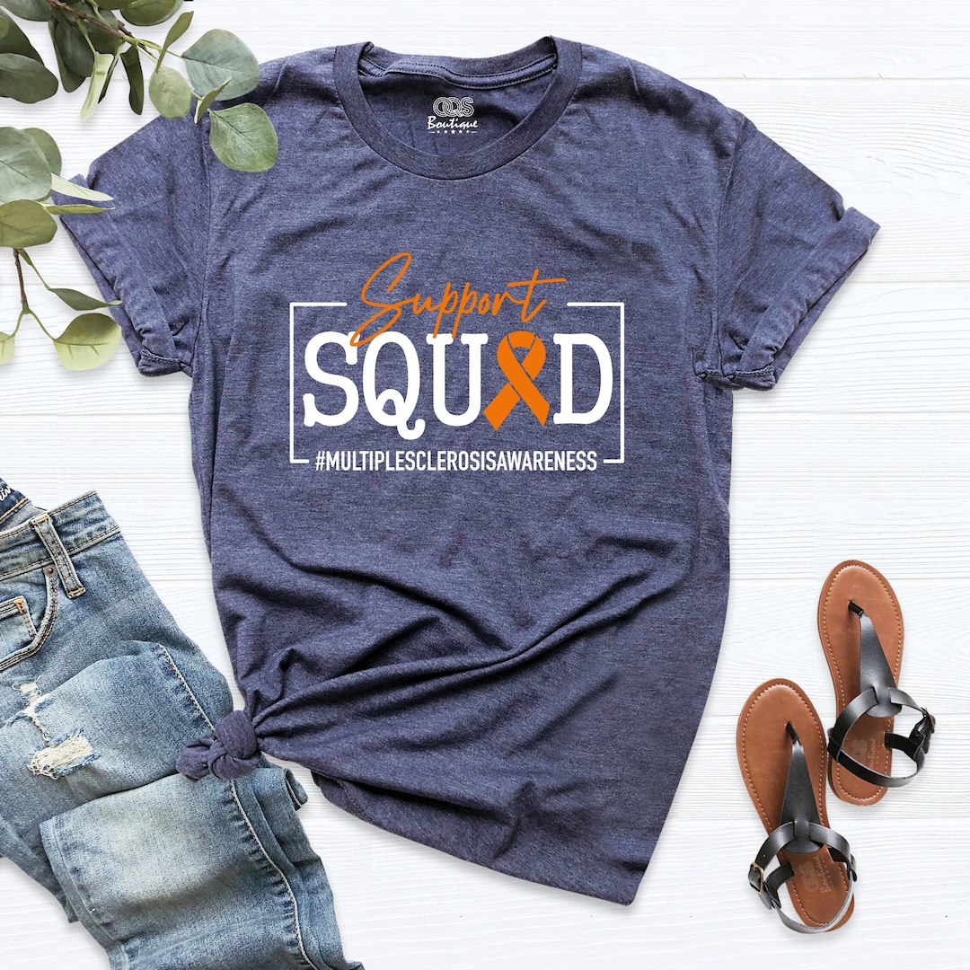 Multiple Sclerosis Support Squad Shirt, MS Awareness Shirts, Orange ...
