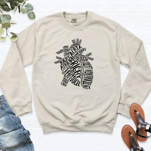 Heart Anatomy Sweatshirt, Anatomy Sweat, Cardiac Sweats, Heart Nurse ...
