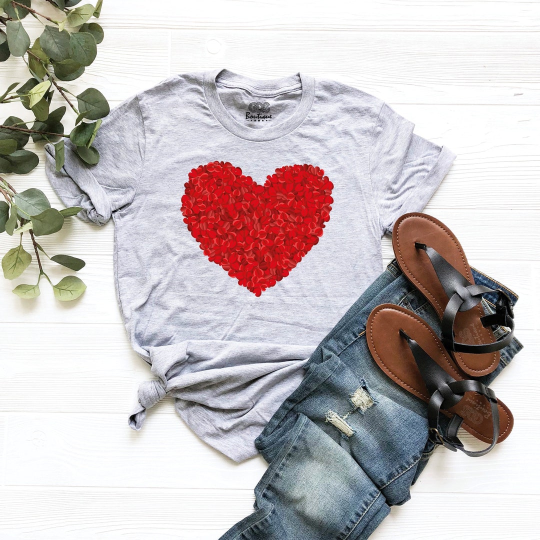 Valentines Heart Shirt, Red Hearts Valentine Shirt, Double Heart Tee ...