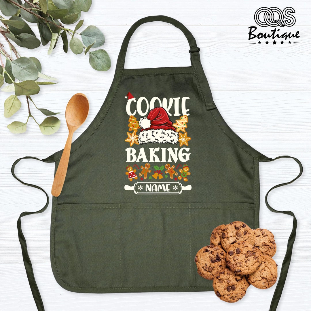 Personalized Cookie Baking Apron, Christmas Custom Name Apron, the ...