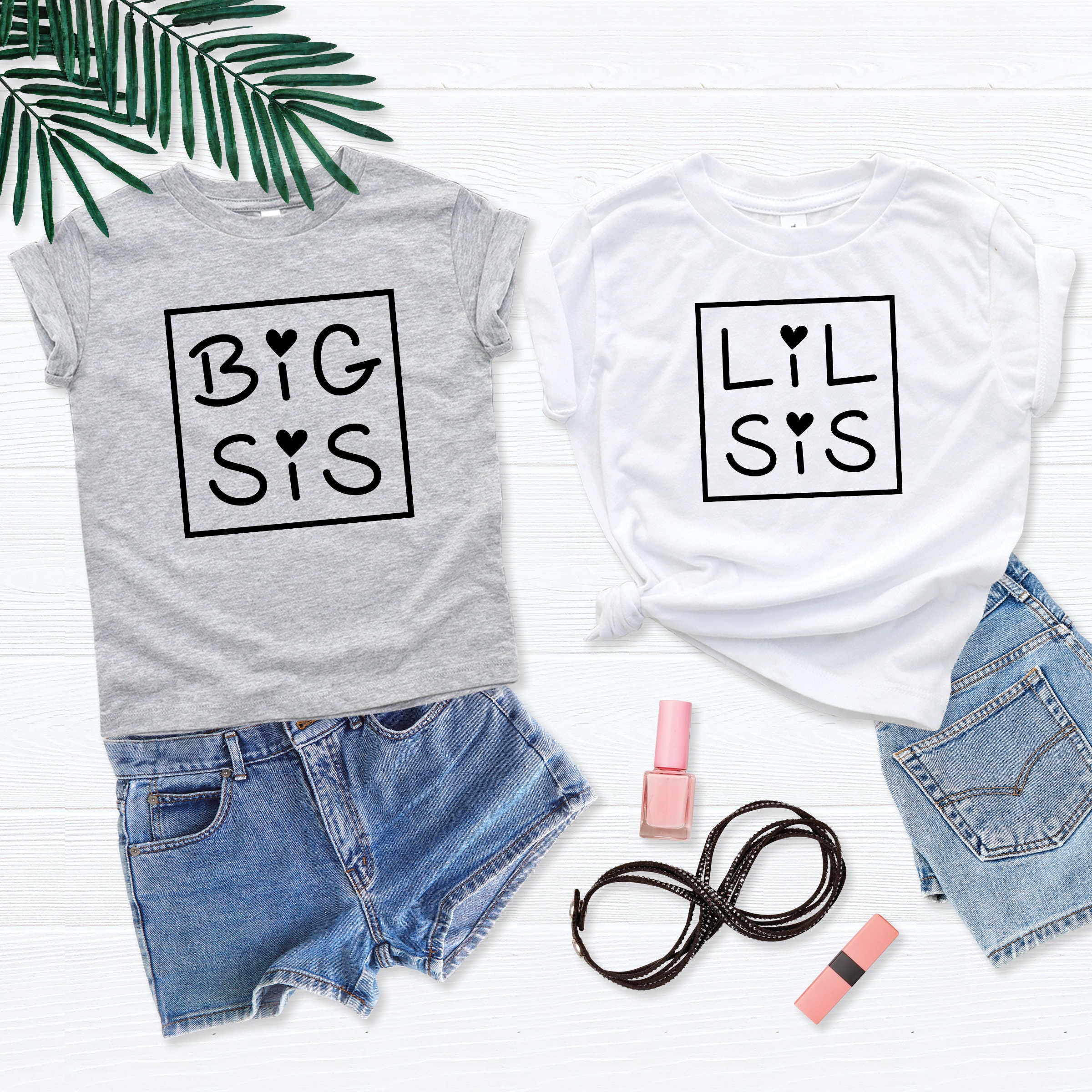 Big Sis Lit Sis Shirt Sibling T-Shirts Girls Outfit Gift | Etsy