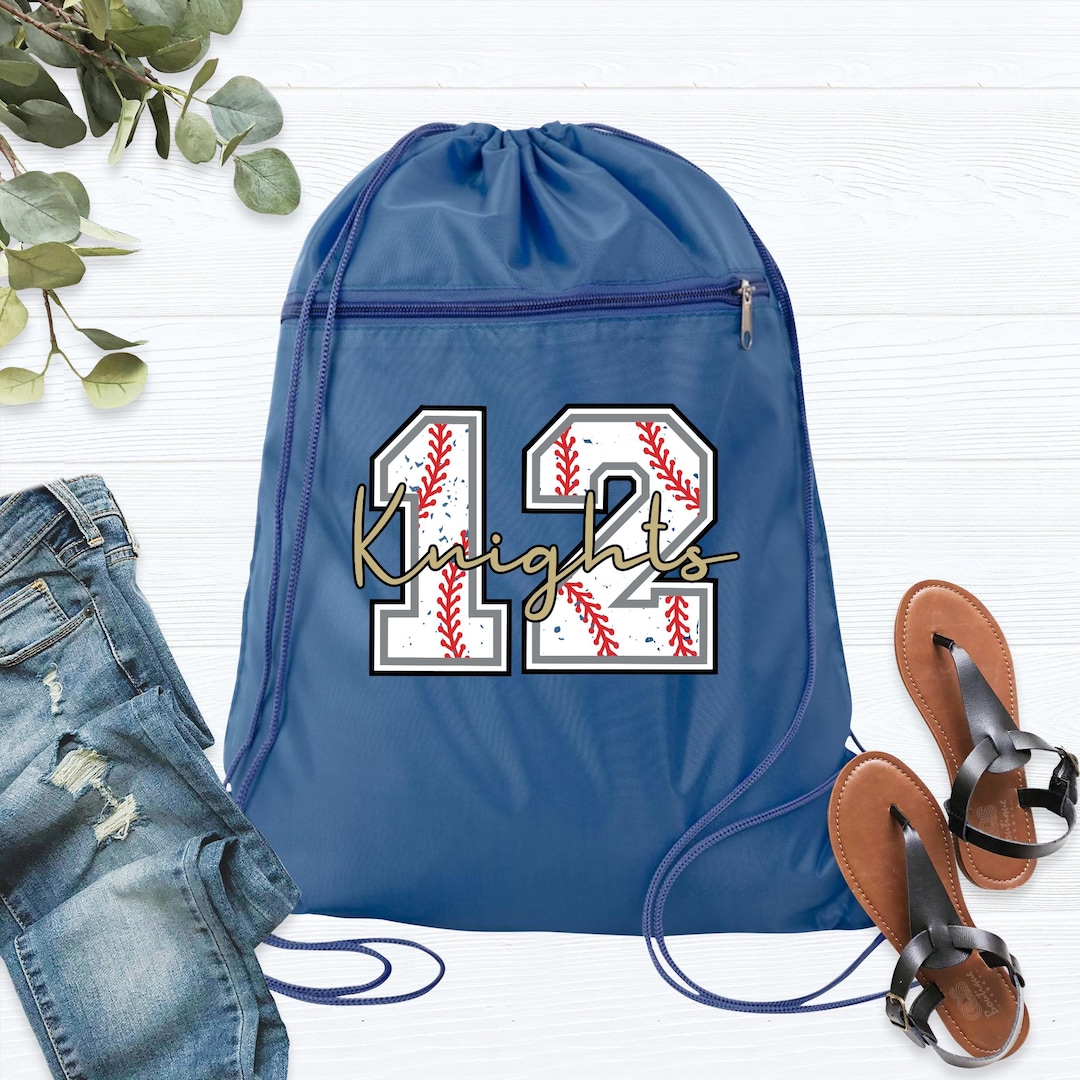 Custom Baseball Drawstring Bag, Personalized Sports Bag, Baseball Team ...