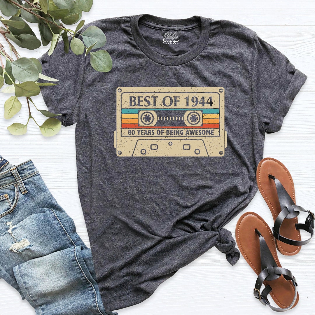 1944 Vintage Shirt, 80th Birthday Gift Shirt, 1944 Shirt, 80th Birthday ...