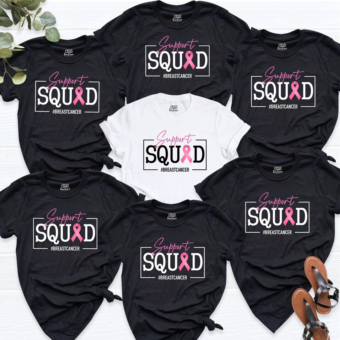 Breast Cancer Support Squad Shirt, Cancer Awareness Shirt, Breast Cancer Shirt, Warrior Shirt ...