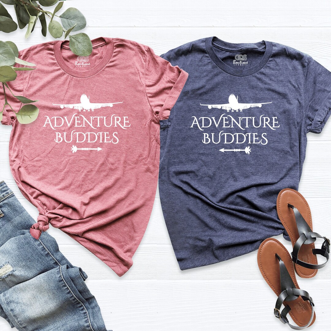 Adventure Buddies Couples Shirt, Adventure Airplane Shirt, Travel T ...