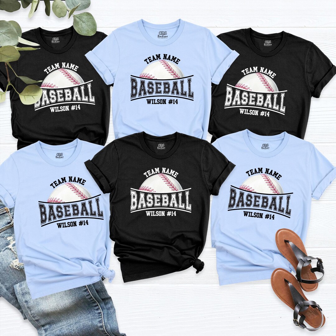 Custom Baseball Team Shirt, Personalized Senior Baseball Name Number ...