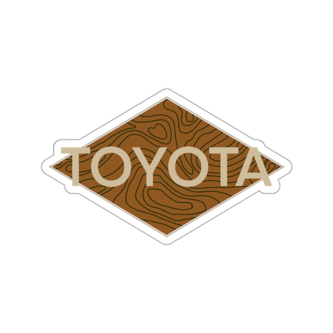 TOYOTA Topographic Print Sticker - Etsy