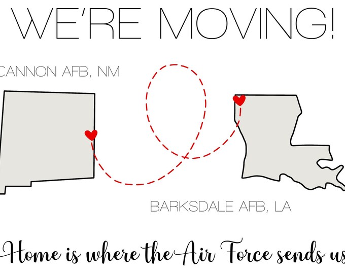 United States Map Moving Announcement, Us Map Moving Announcement ...