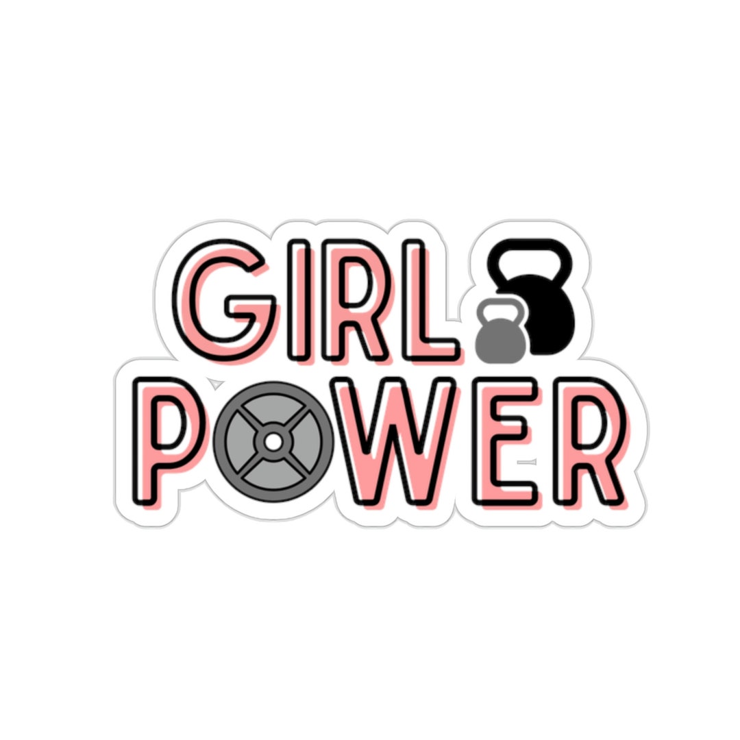 Girl Power Weightlifting Sticker - Etsy